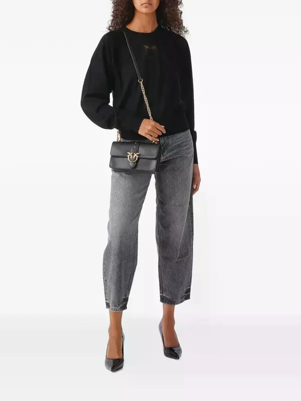 Pinko Small Love Bag One Leather Shoulder Bag With New Buckle