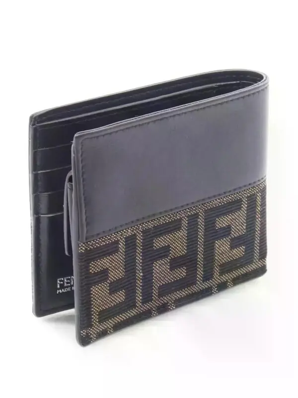 Fendi 2020s Zucca Bi-fold Wallet - Black