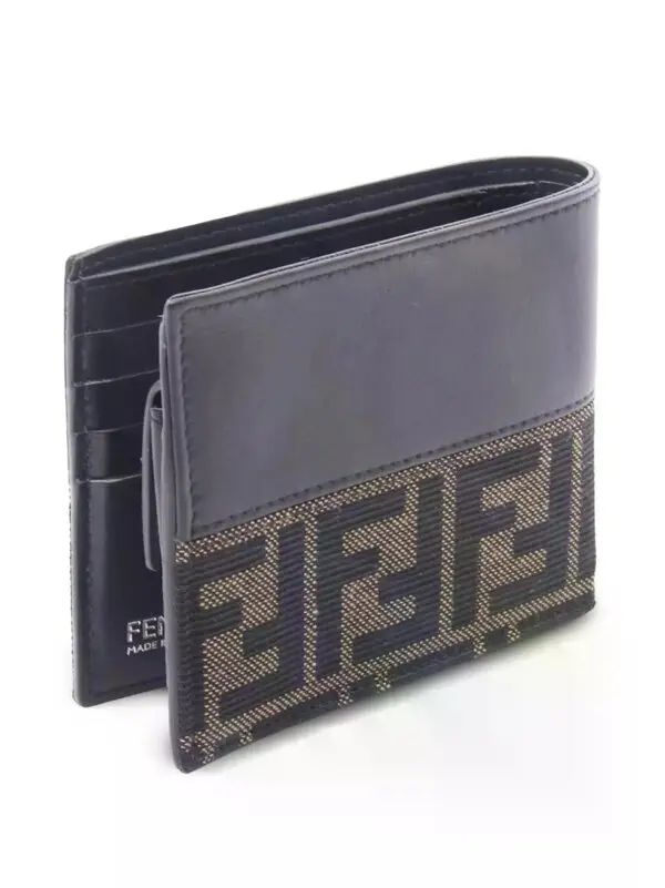 Fendi 2020s Zucca Bi-fold Wallet - Black