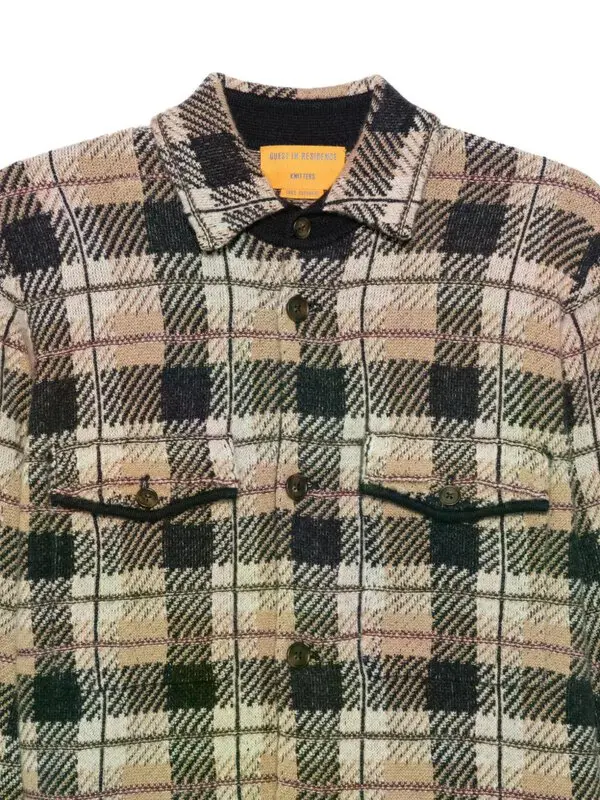 Guest In Residence Check-pattern Cashmere Shirt