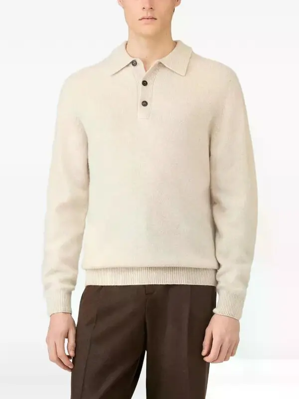 Sunspel Knitted Wool Polo Shirt