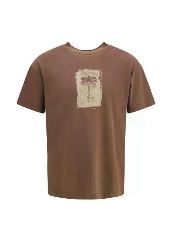 Palm Angels Palm Tree Brushed T-shirt - Brown