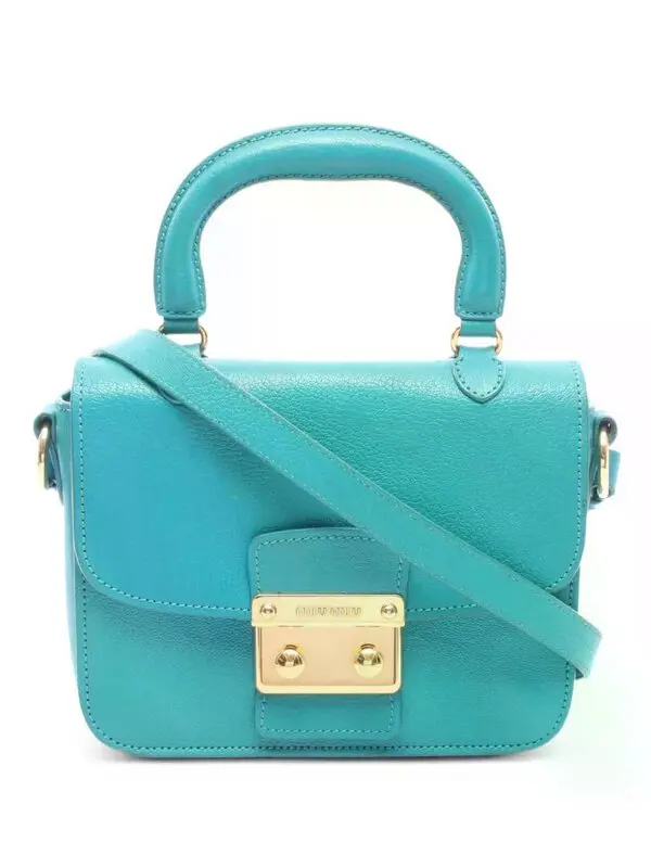 Miu Miu 2000s Madras Leather Tote Bag