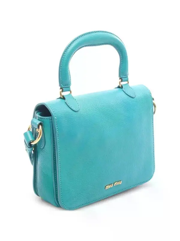 Miu Miu 2000s Madras Leather Tote Bag