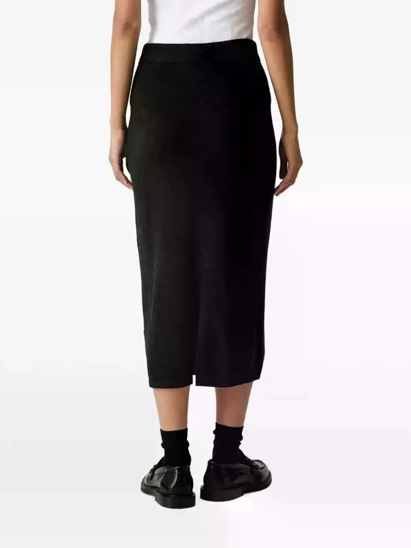 Marc O'polo Knitted Rear-slit Midi Skirt