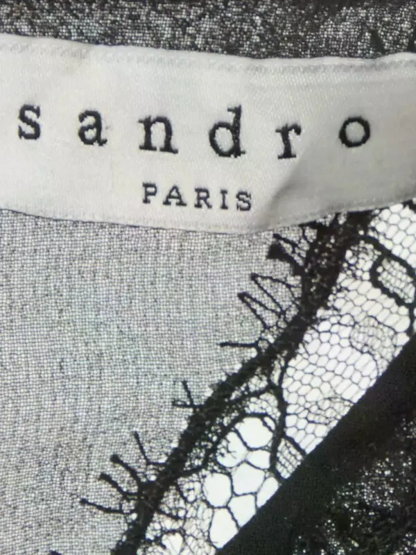 Sandro Lace-detail Mini Dress - Black