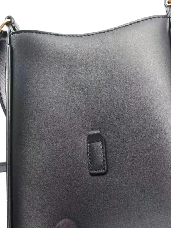 Saint Laurent 2010s Mini Le 5 À 7 Logo-plaque Shoulder Bag - Black