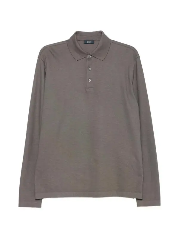 Herno Long-sleeve Polo Shirt - Grey