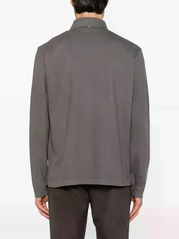 Herno Long-sleeve Polo Shirt - Grey