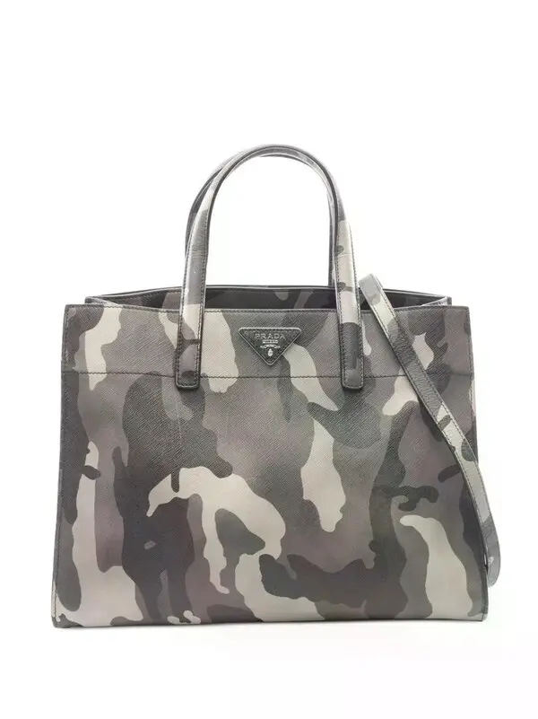 Prada 2000s Saffiano Camouflage Handbag
