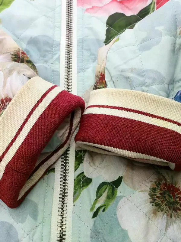 Dolce & Gabbana 2000s Floral-print Quilted Bomber Jacket
