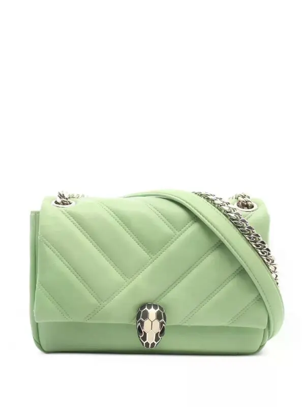 BVLGARI 2010s Serpenti Cabochon Shoulder Bag