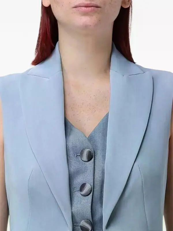 HANITA Peak-lapels Waistcoat - Blue