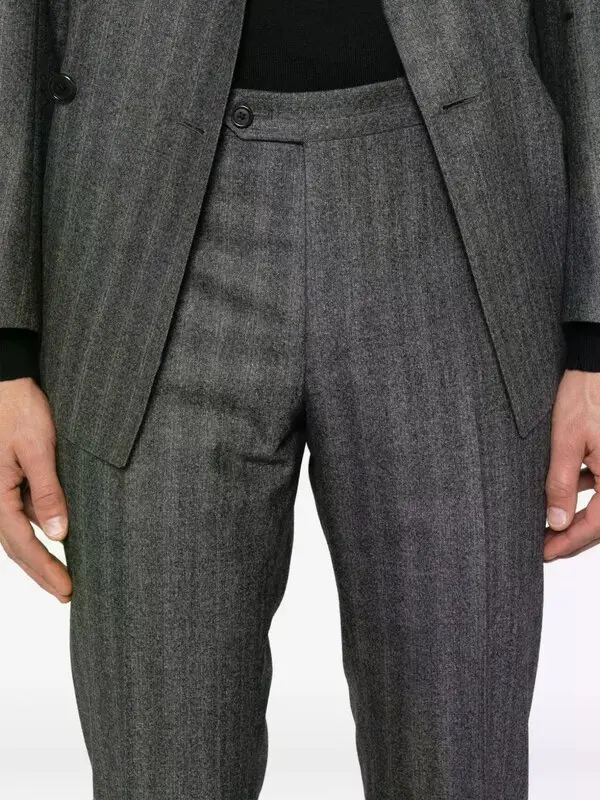 Corneliani Herringbone Double-breasted Suit