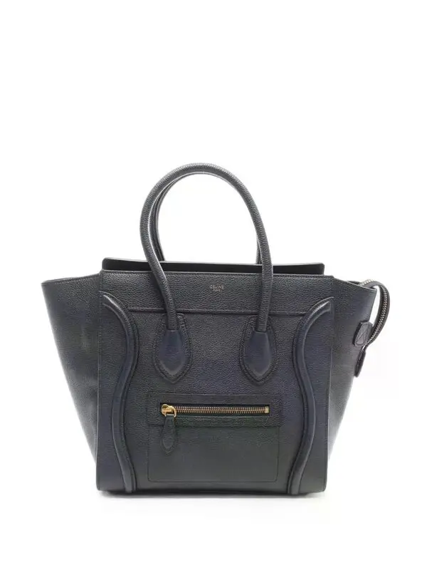 Celine 2000s Micro Luggage Tote Bag - Blue