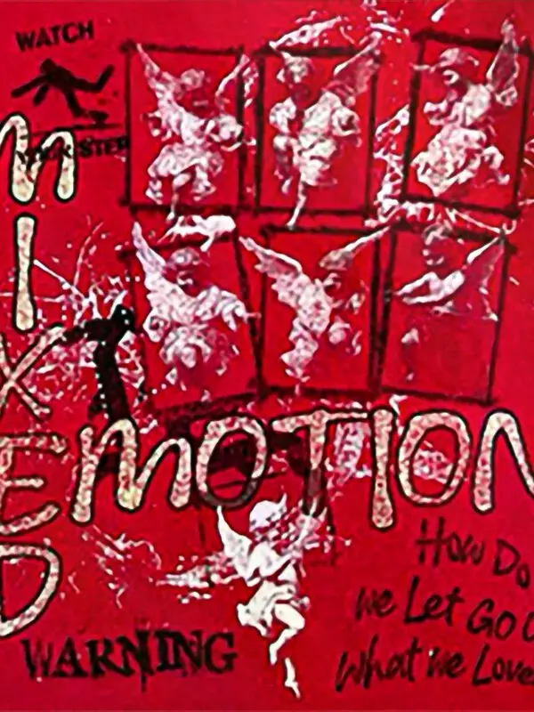 Mixed Emotion Crimson Graphic-print T-shirt