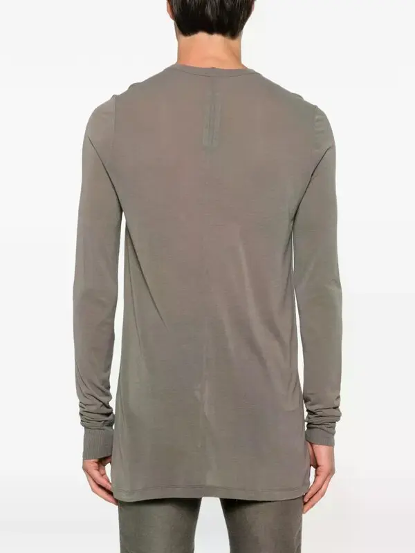 Rick Owens Longline Ribbed-cuff T-shirt - Grey