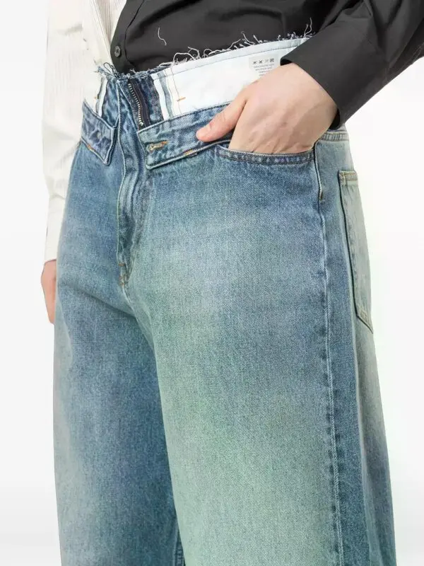MAISON MARGIELA Deconstructed Raw-waistband Jeans
