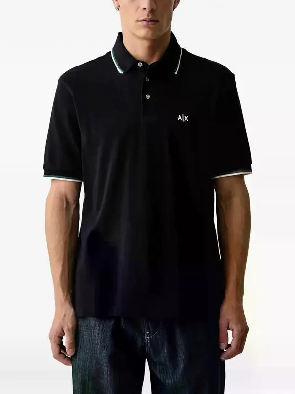 Armani Exchange Logo-embroidered Polo Shirt