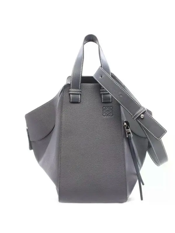 Loewe 2010s Hammock Leather Tote Bag - Grey