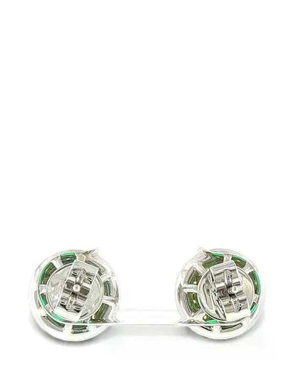 HYT JEWELRY Emerald And Diamond Stud Earrings