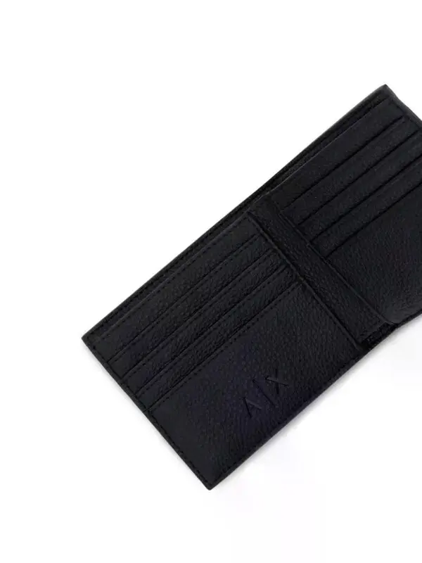 Armani Exchange Logo-embossed Pebbled-leather Wallet