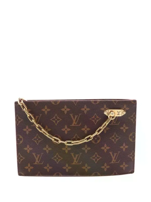 LOUIS VUITTON 2019 Monogram Chain-detail Clutch Bag