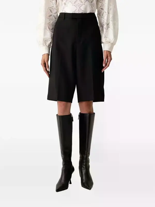 MOS MOSH Leyana Miley Pressed-crease Shorts - Black