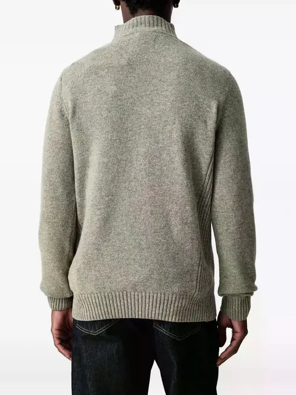 Barbour Half-zip Rib-trimmed Sweater