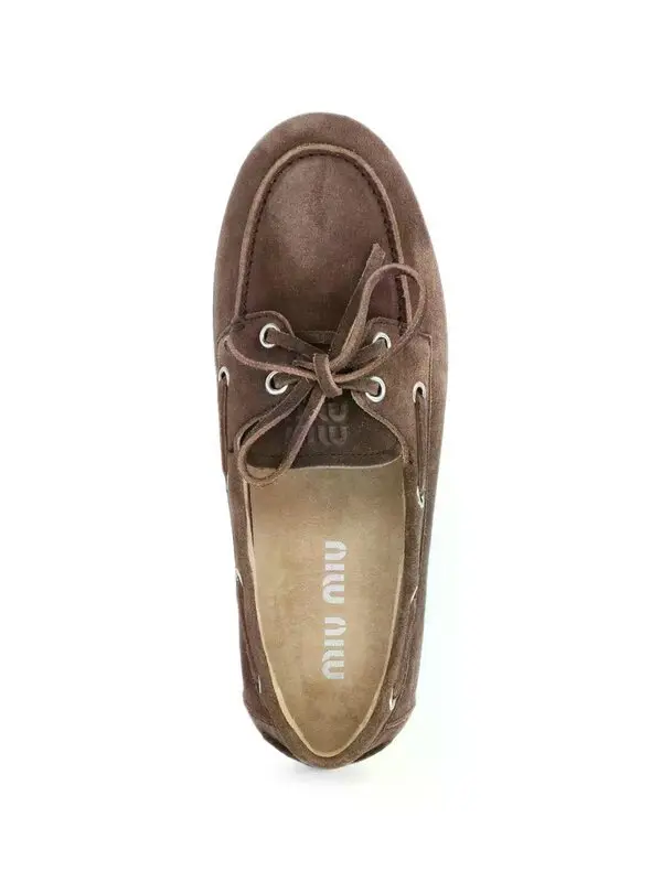 Miu Miu Suede Boat Loafers
