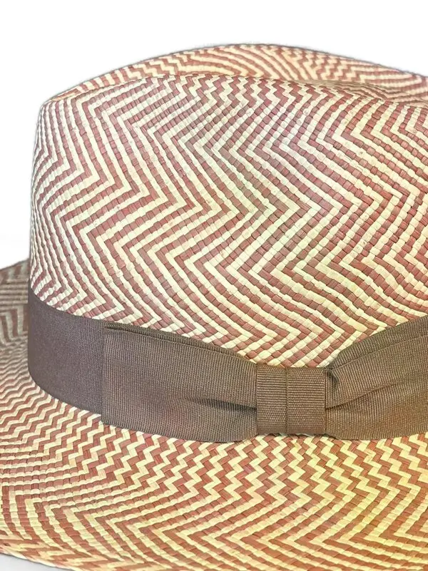 PALMARA HATS The Theater One Zig-zag Straw Hat - Neutrals
