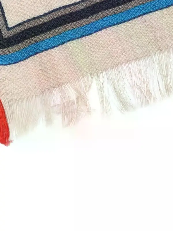 Hermès 2010s Lettres Equestres Shawl - Neutrals