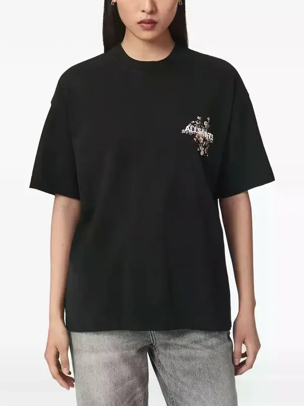 ALLSAINTS Floral-print T-shirt - Black