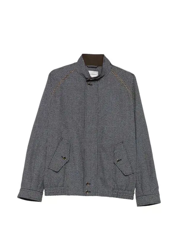 Drole De Monsieur Houndstooth-patterned Jacket - Blue