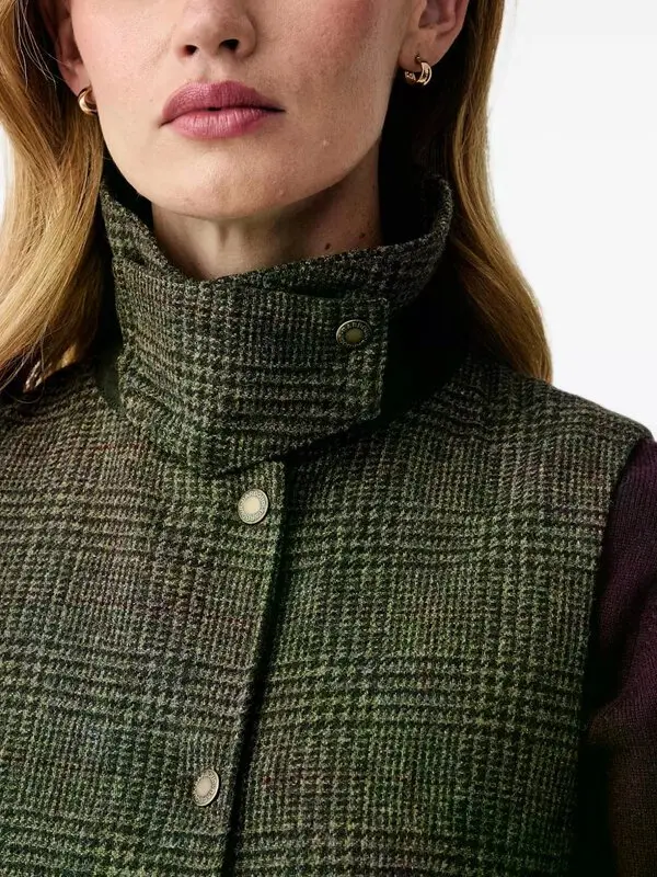 Barbour Joyce Check-pattern Sleeveless Jacket