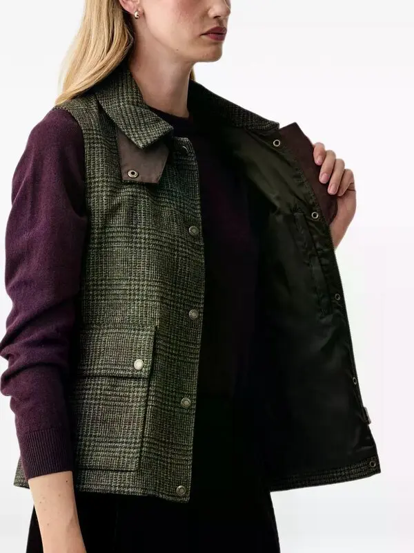 Barbour Joyce Check-pattern Sleeveless Jacket