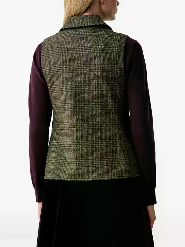 Barbour Joyce Check-pattern Sleeveless Jacket