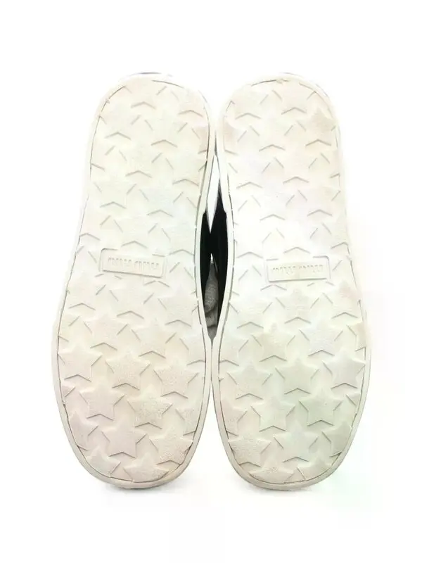 Miu Miu 2010s Logo Leather Sneakers