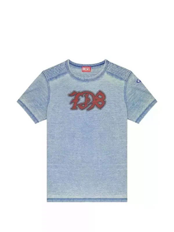 DIESEL® Burnout T-shirt With D78 Print