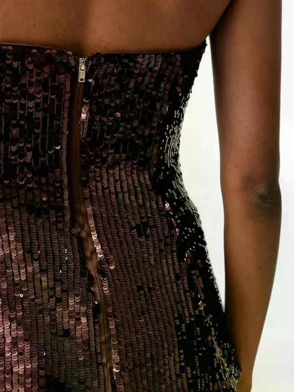 Bardot Helenia Sequin-embellished Strapless Top