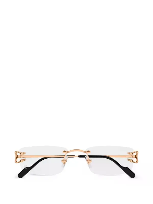 Cartier C De Rimless Glasses - Gold