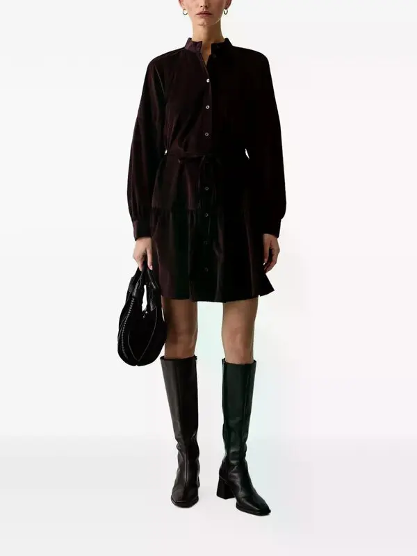 Marc O'polo Corduroy Tiered Mini Shirt Dress