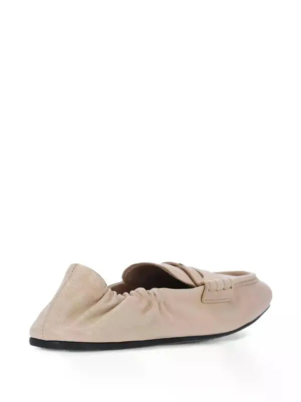 Miu Miu Ruches Nappa Leather Loafers