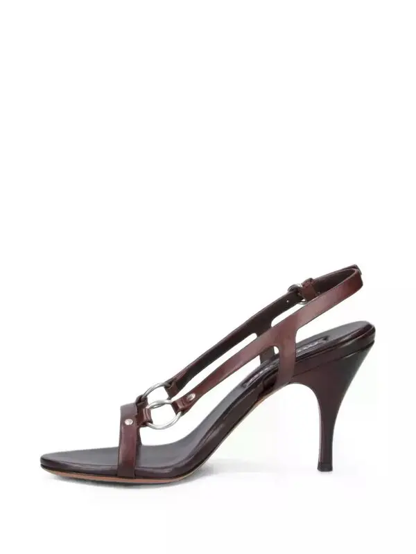 Miu Miu Ring-detail Leather Sandals