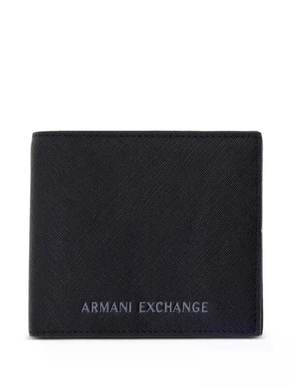 Armani Exchange Logo-print Bi-fold Wallet - Black