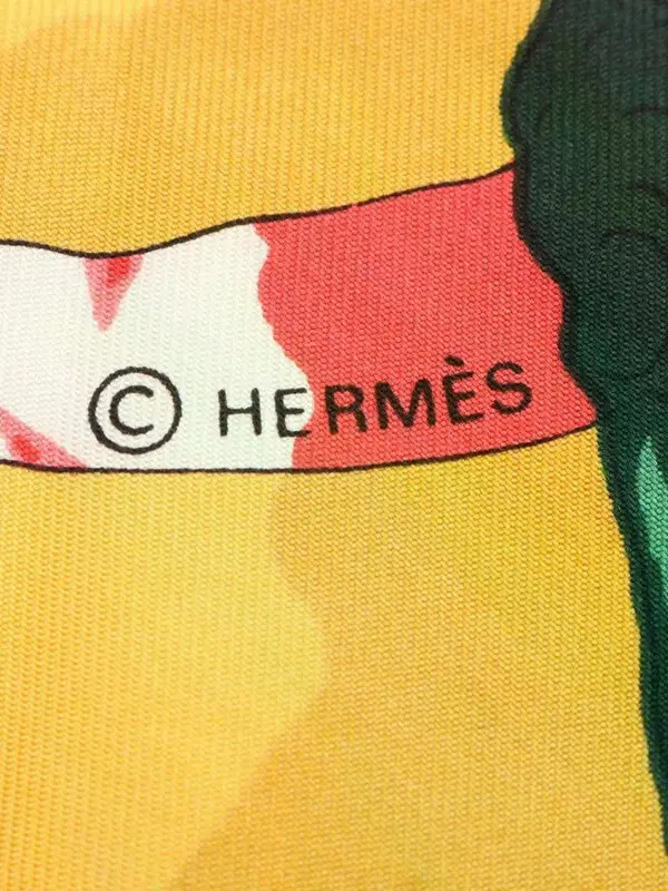 Hermès 2010s Prières Au Vent Scarf - Orange
