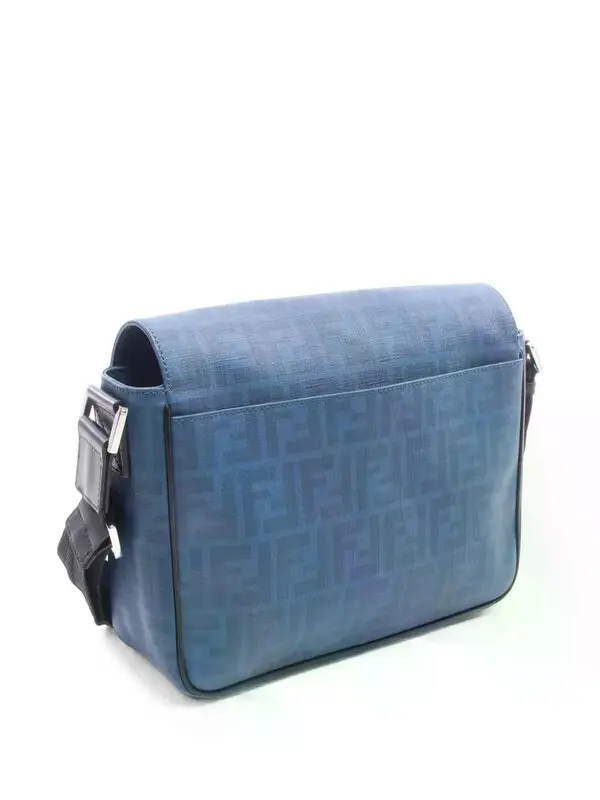 Fendi 2010s Zucca Shoulder Bag - Blue