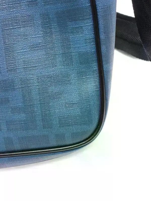 Fendi 2010s Zucca Shoulder Bag - Blue