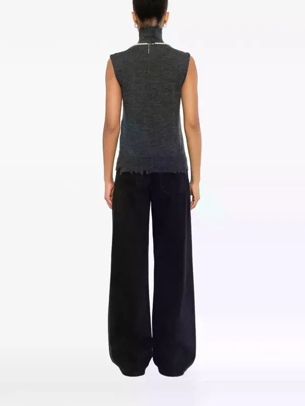 Mihara Yasuhiro Distressed Roll-neck Top