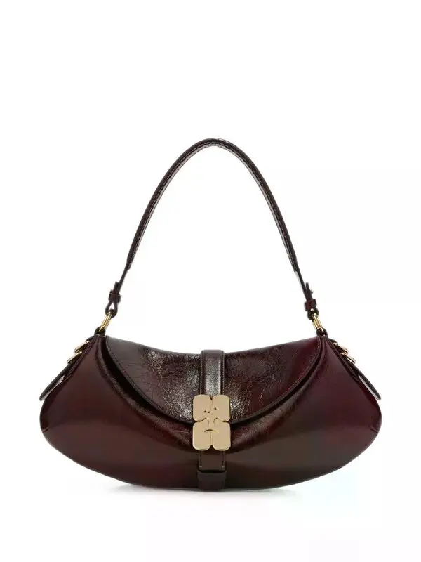 GANNI B-kat Deep-shine Shoulder Bag - Red